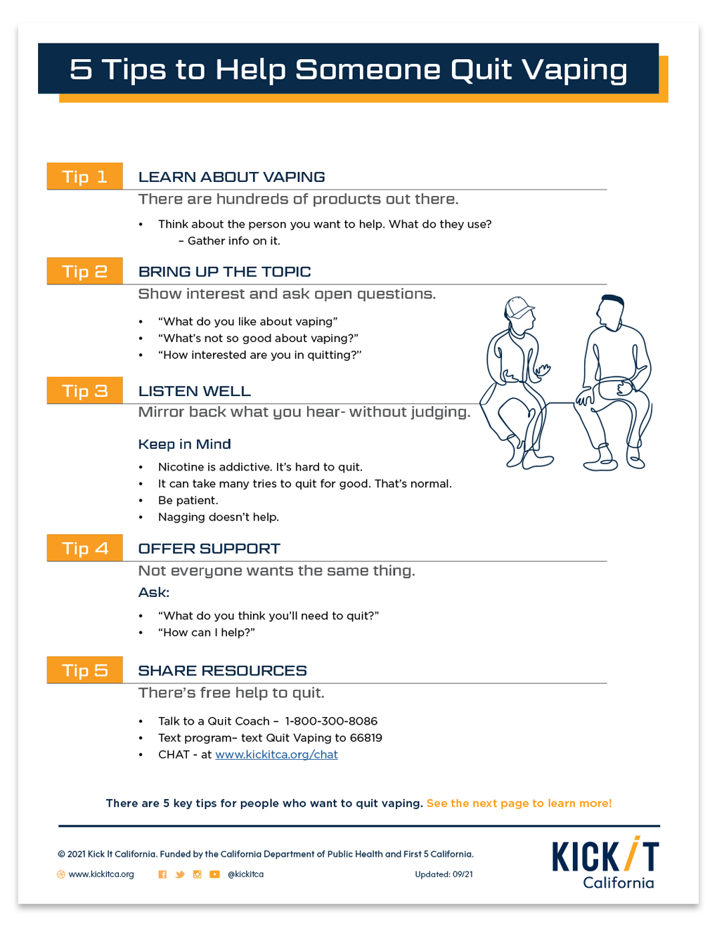 5 Tips to Help Someone Quit Vaping – Kick It California