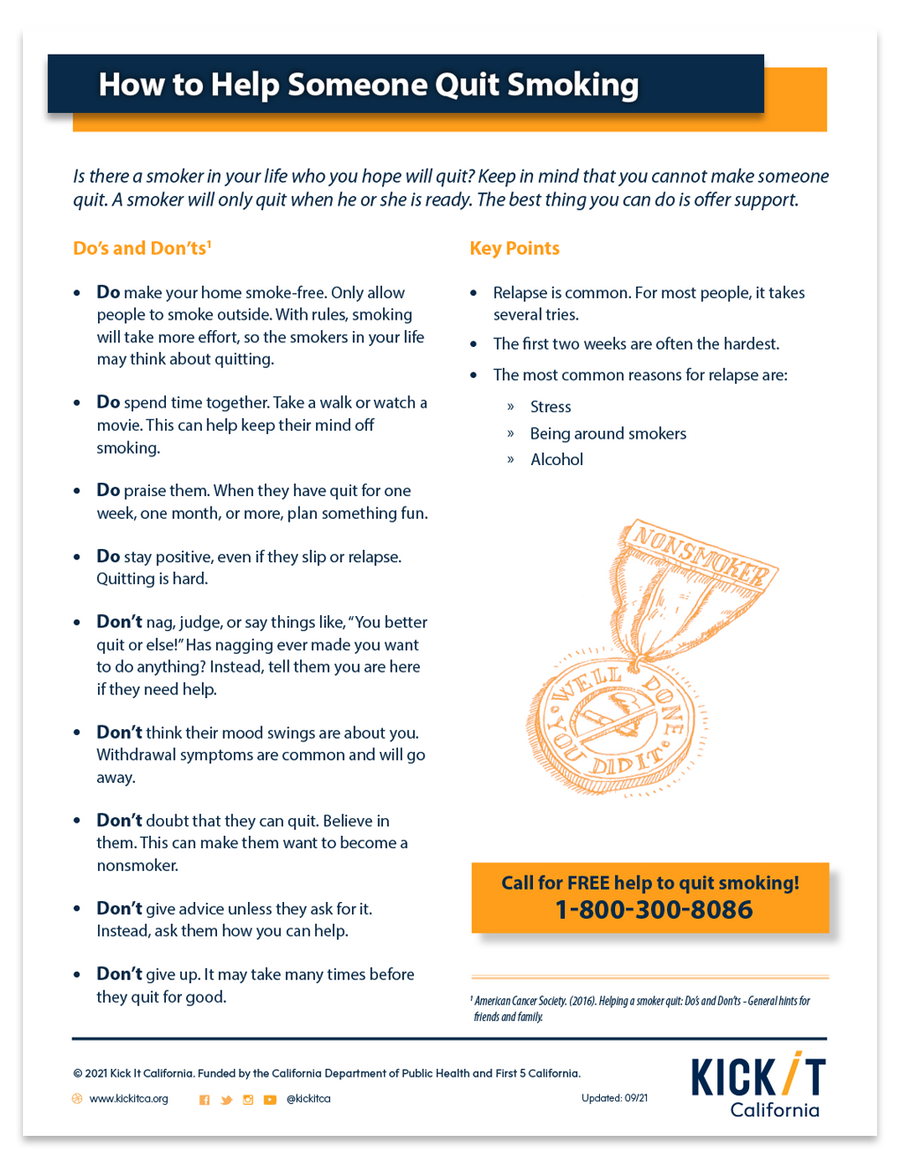How to Help Someone Quit Smoking – Kick It California