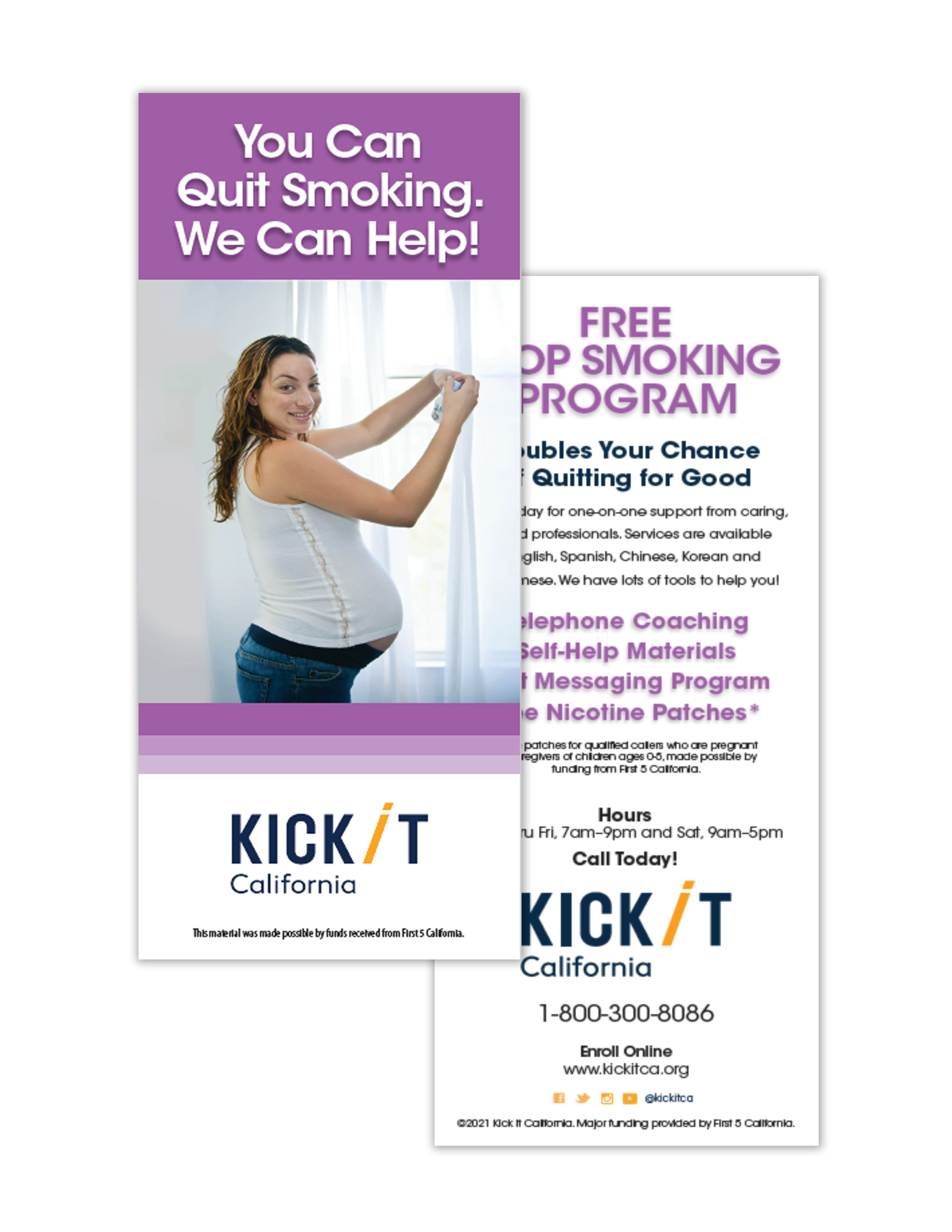 Pregnant and Smoking Rack Card – Kick It California