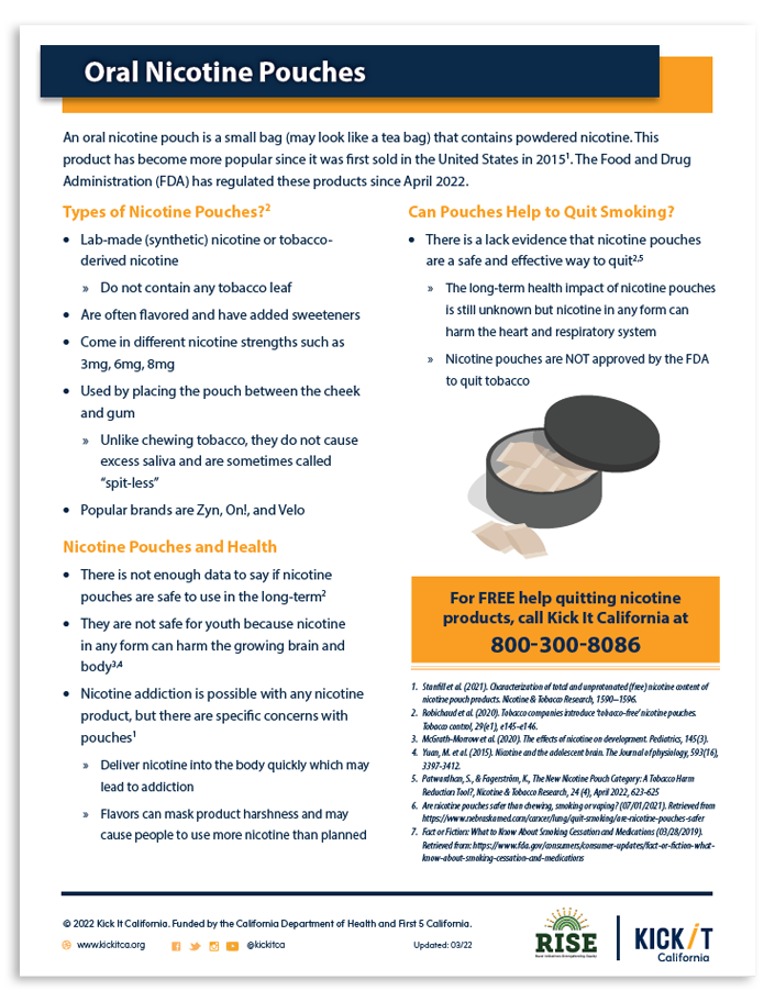 Oral Nicotine Pouches – Kick It California